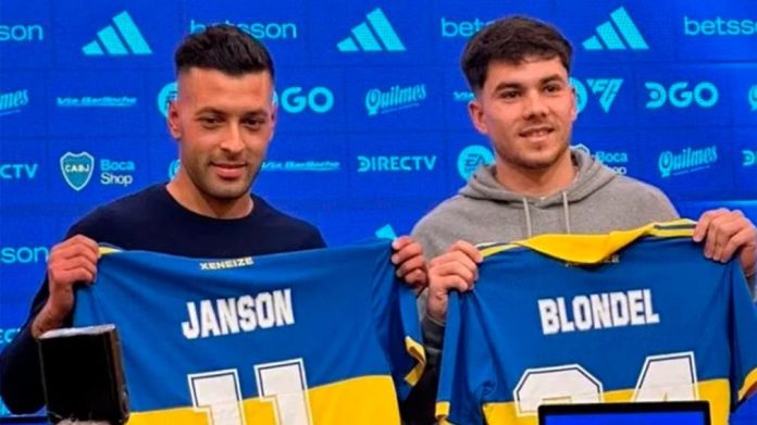 Boca presentó a Janson y Blondel como nuevos refuerzos